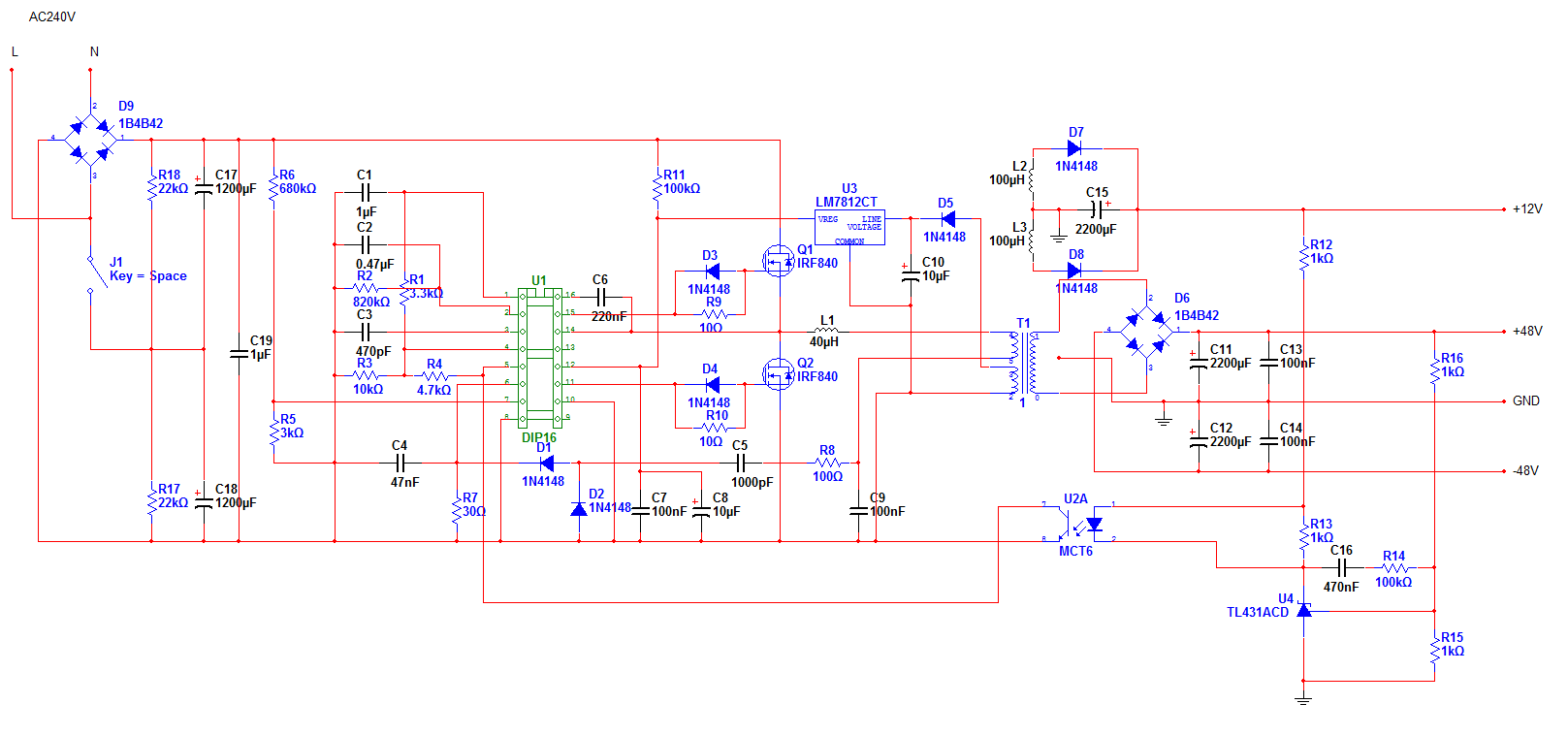 最近准备试制一个L6599的LLC开关电源-电源网
